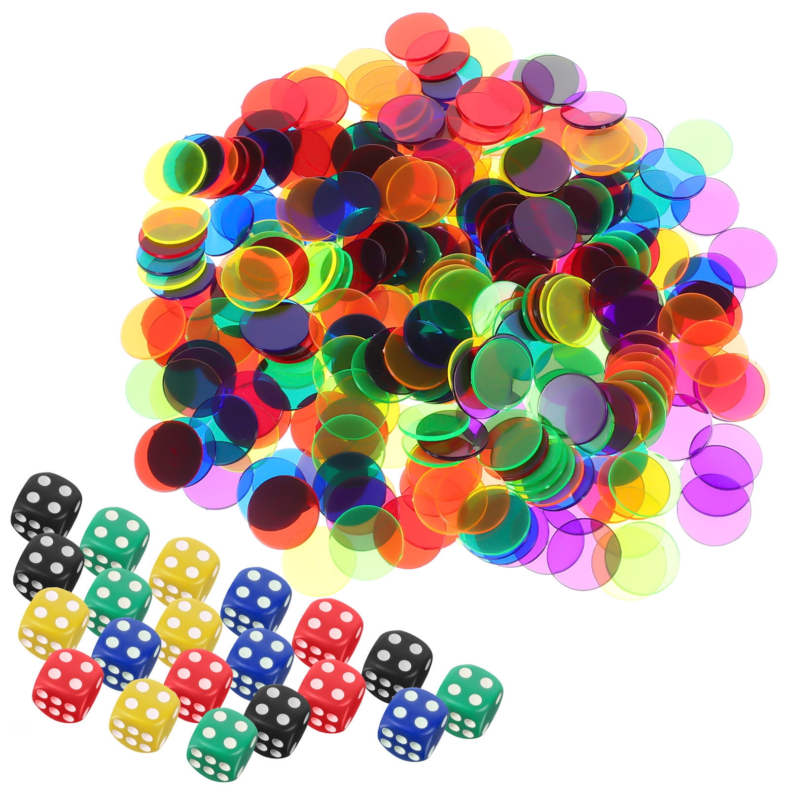 GOOHOCHY Assorted Color Transparent Plastic Counters for Counting and ...