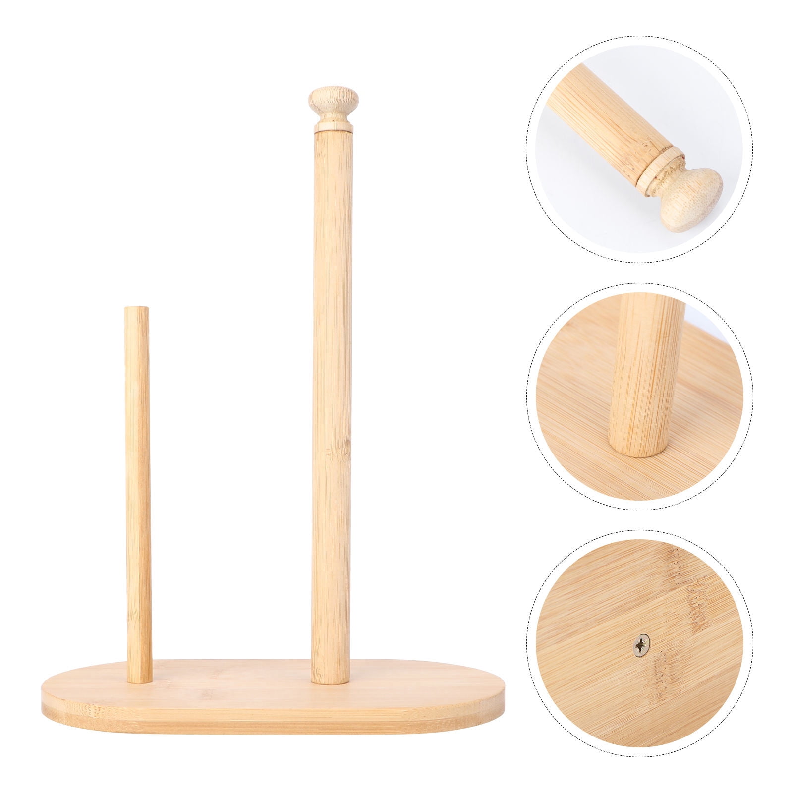 GOOHOCHY Bamboo Paper Towel Holder for Kitchen Light Yellow Composite ...