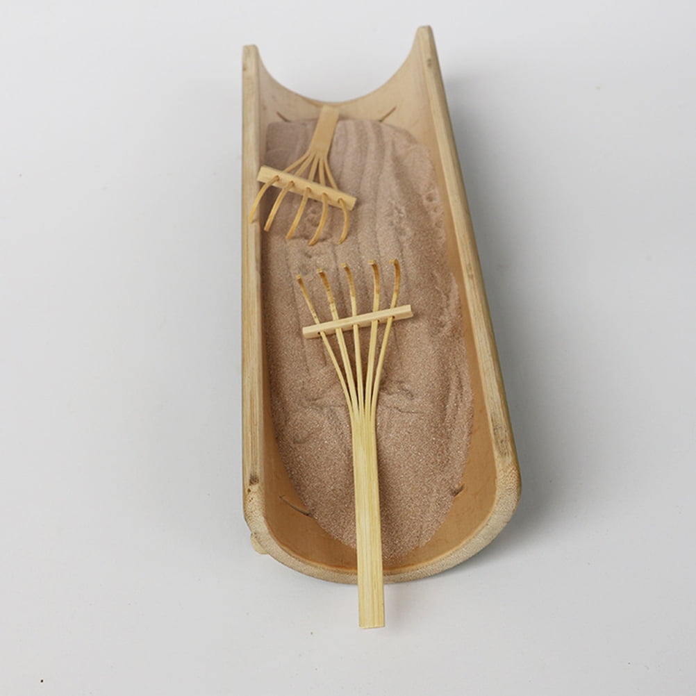 GOOHOCHY Bamboo rake for Sand Table Use Khaki Compound Material Mini ...