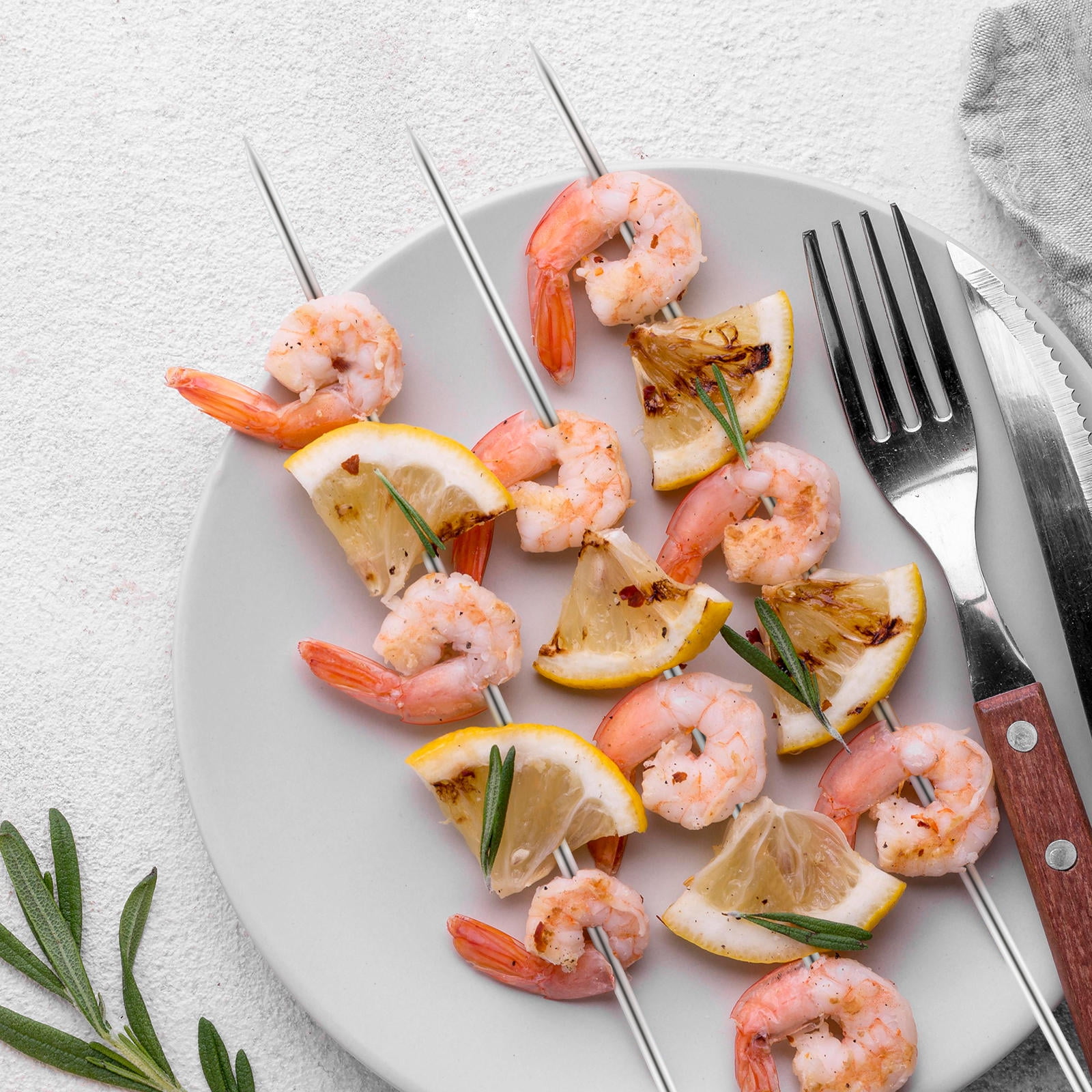 GOOHOCHY Barbecue Stick Set of 100 Stainless Steel BBQ Skewers for ...