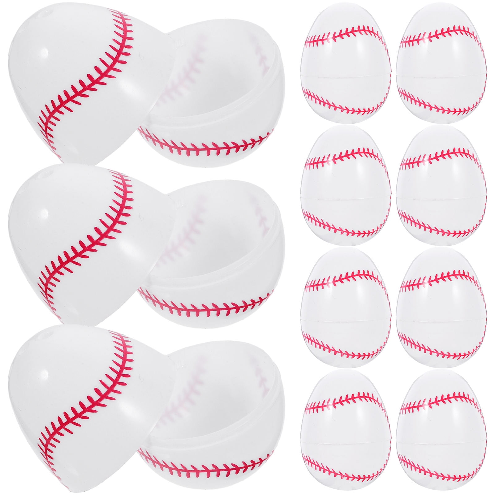 BRIGHTFUFU 12-Pack Plastic Fillable Eggs with Baseball Theme for ...