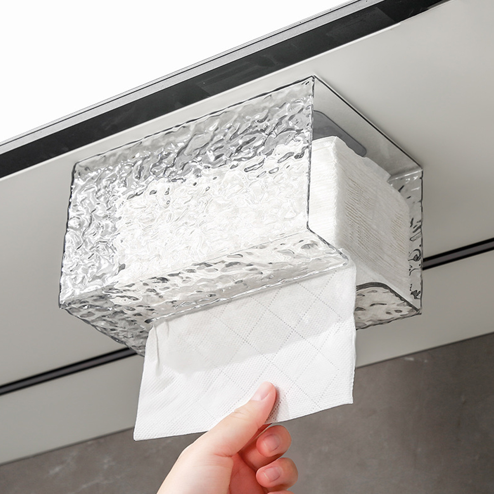 GOOHOCHY Bathroom Wall Shelf Boxed Tissue Paper Rack Holders Dispenser ...