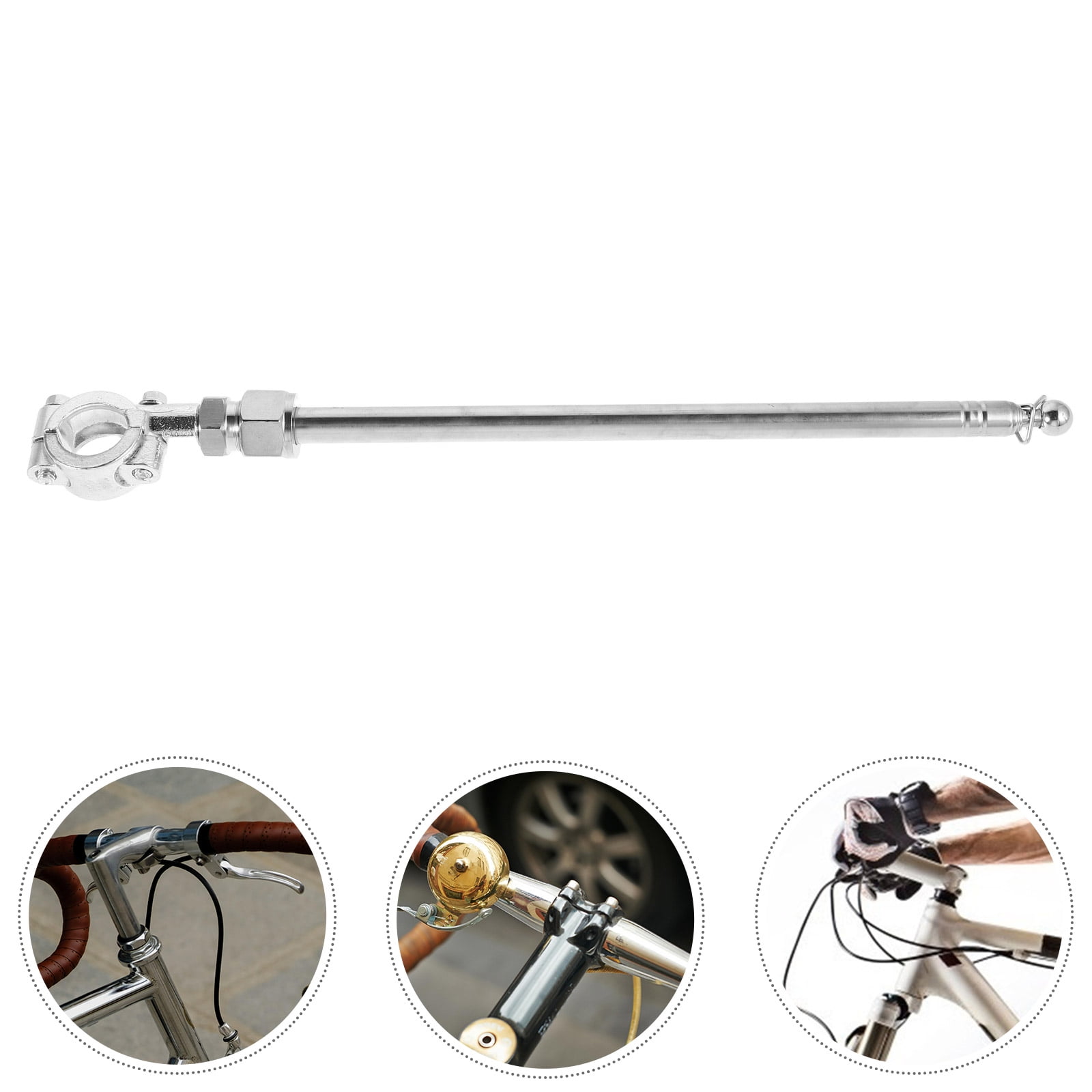 GOOHOCHY Bicycle Flagpole Stand Telescopic Motorcycle Flag Pole Racing ...