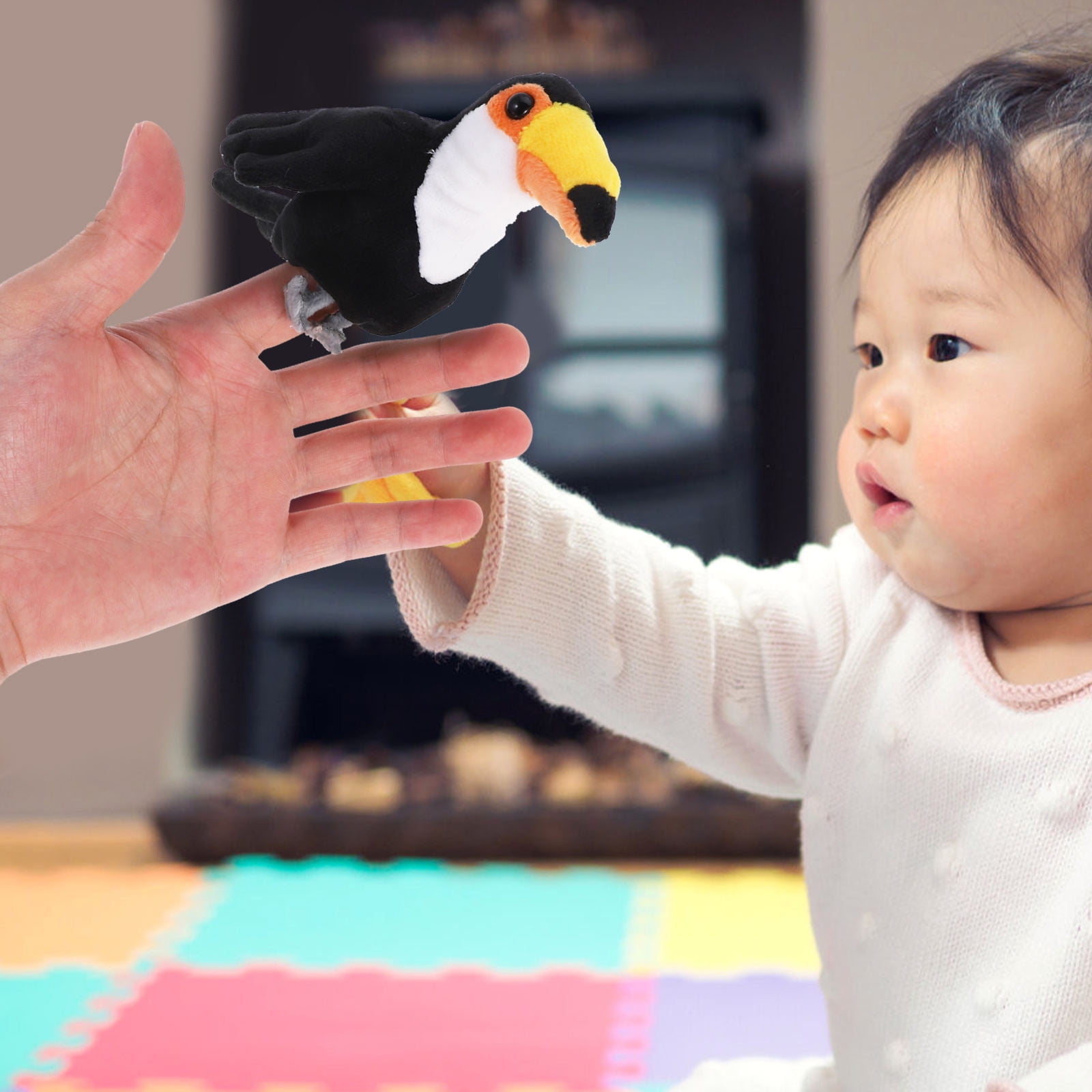 GOOHOCHY Bird Hand Puppet for Toddlers and Babies Plush Finger Puppet ...