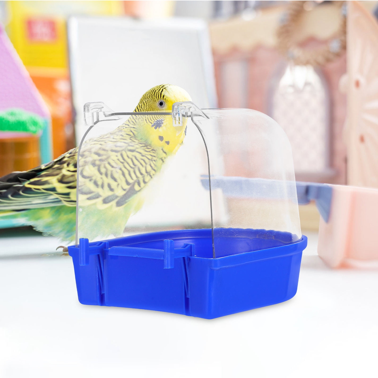 GOOHOCHY Bird Shower Tub Hanging Bird Bath For Cage External Parrot ...