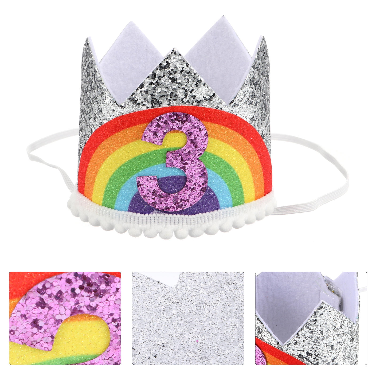 GOOHOCHY Birthday Crown Hat Decorations Baby The Has Girls Accessories ...
