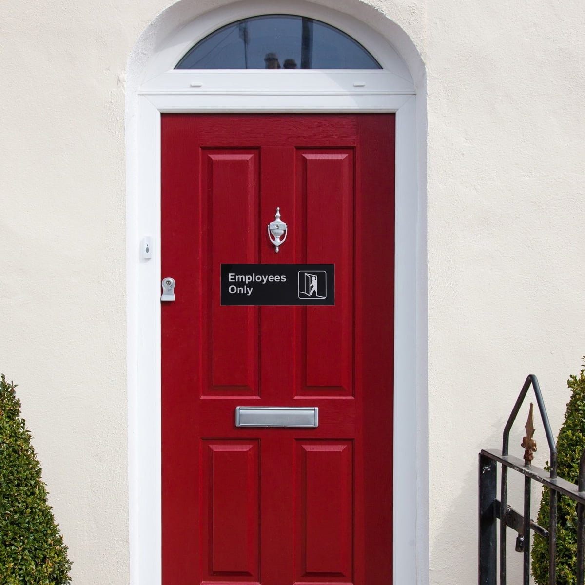 GOOHOCHY Black Acrylic Informative Employee Sign SelfAdhesive Warning ...