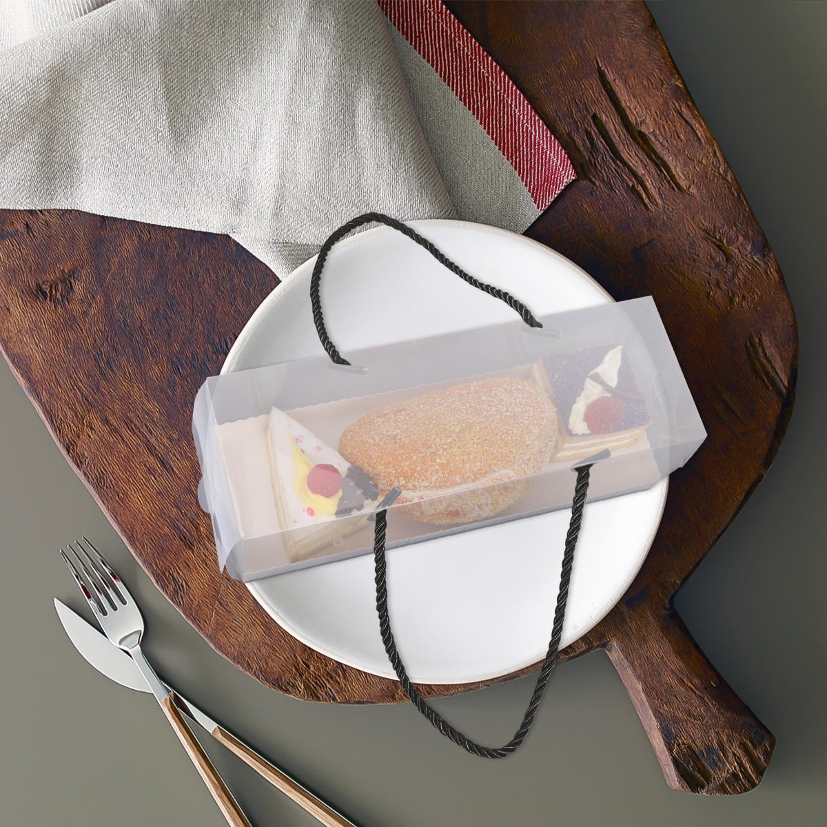 GOOHOCHY Black Cake Box Container Made of Plastic for Storage Use and ...