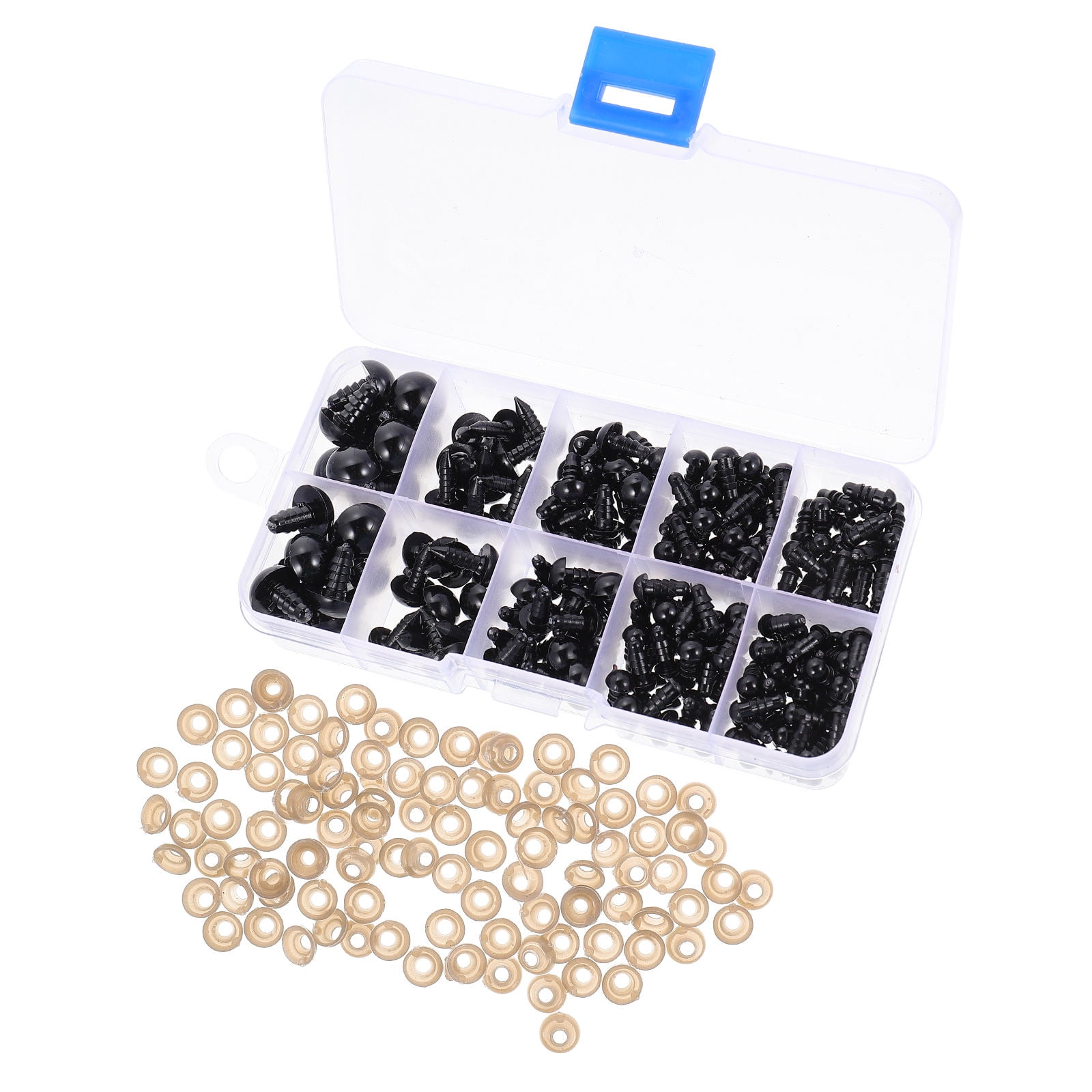 GOOHOCHY Black Plastic Craft Safety Eyes for DIY Projects with Durable ...