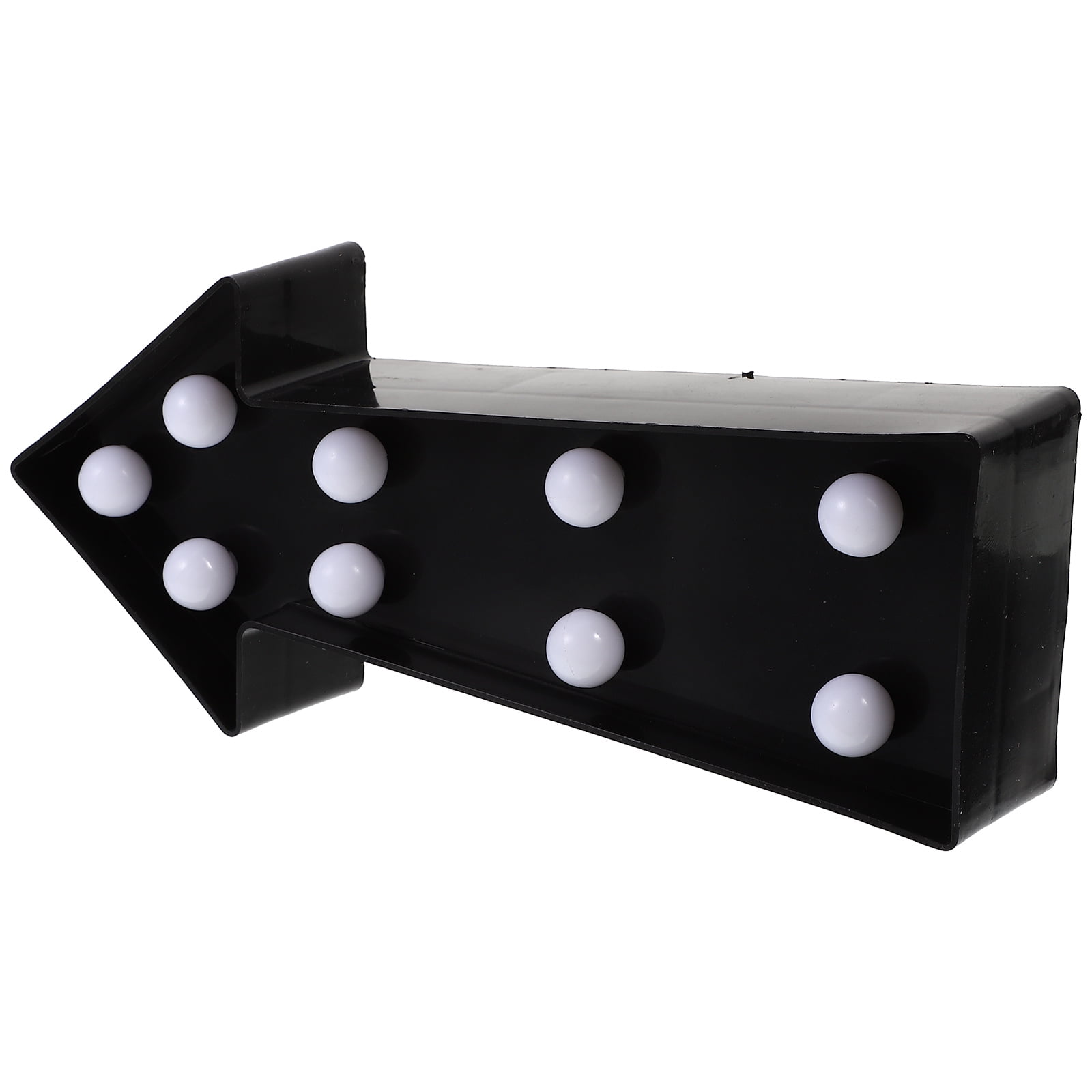 GOOHOCHY Black Plastic LED Arrow Sign Light with 7 LEDs for Wall or ...