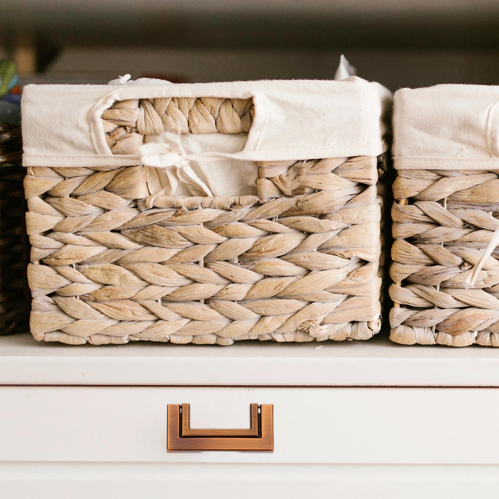 GOOHOCHY Black Pocket Door Handles Copper Hidden Drawer Pulls Knob And ...