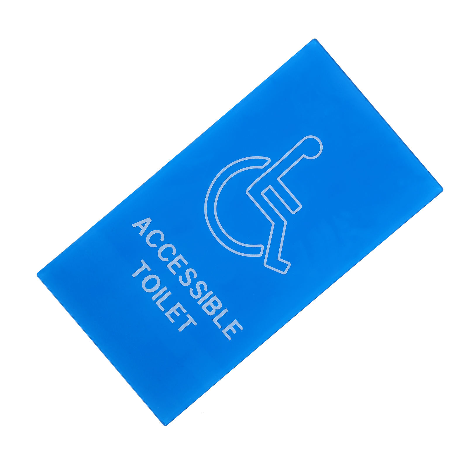 GOOHOCHY Blue Acrylic Bathroom Door Sign for Disabled Clearly Marked ...