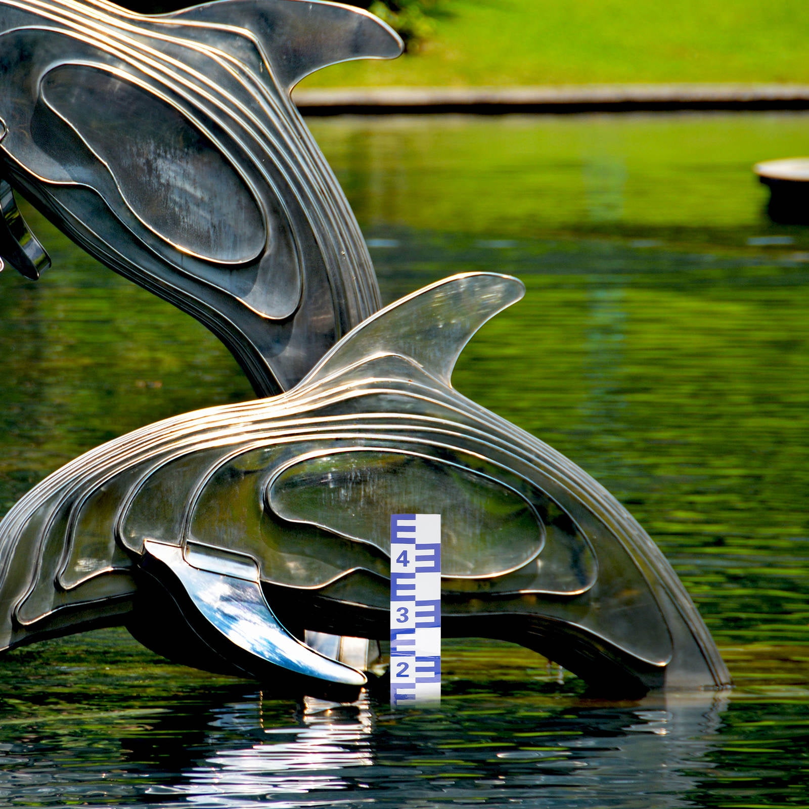 GOOHOCHY Blue PVC Water Level Measuring Sticker for and Lakes with ...