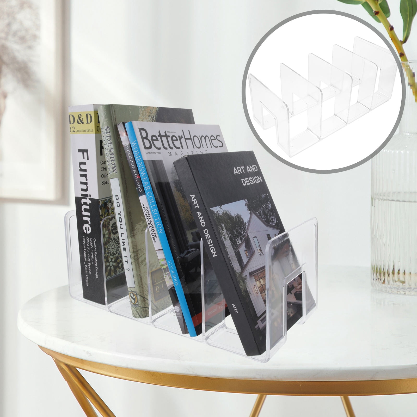 GOOHOCHY Book Stand Organizer Bookends Office Desk Decor Bookshelf ...