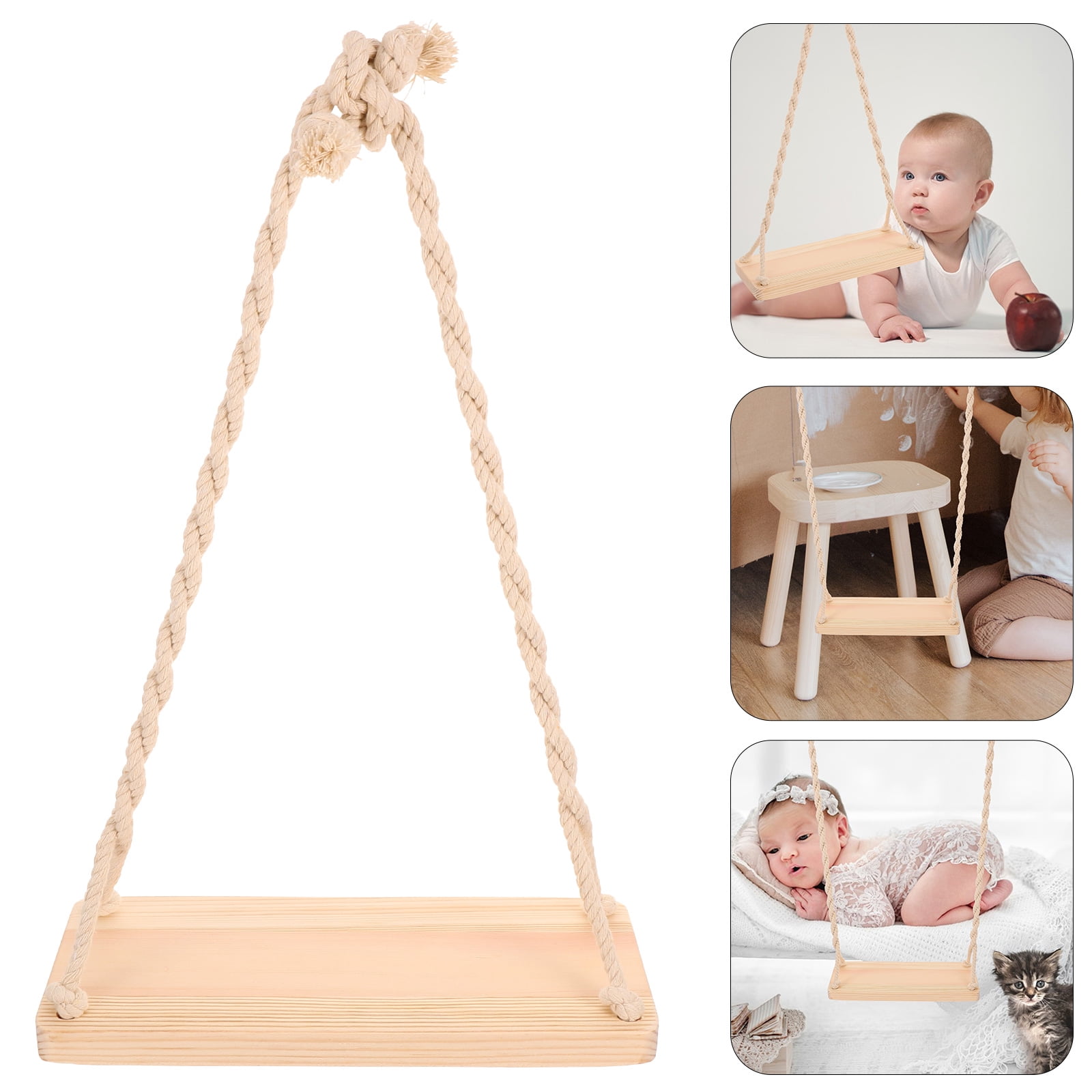 GOOHOCHY Boy Newborn Photo Prop Swing Props Child Newborn 29.50X12.50X2 ...