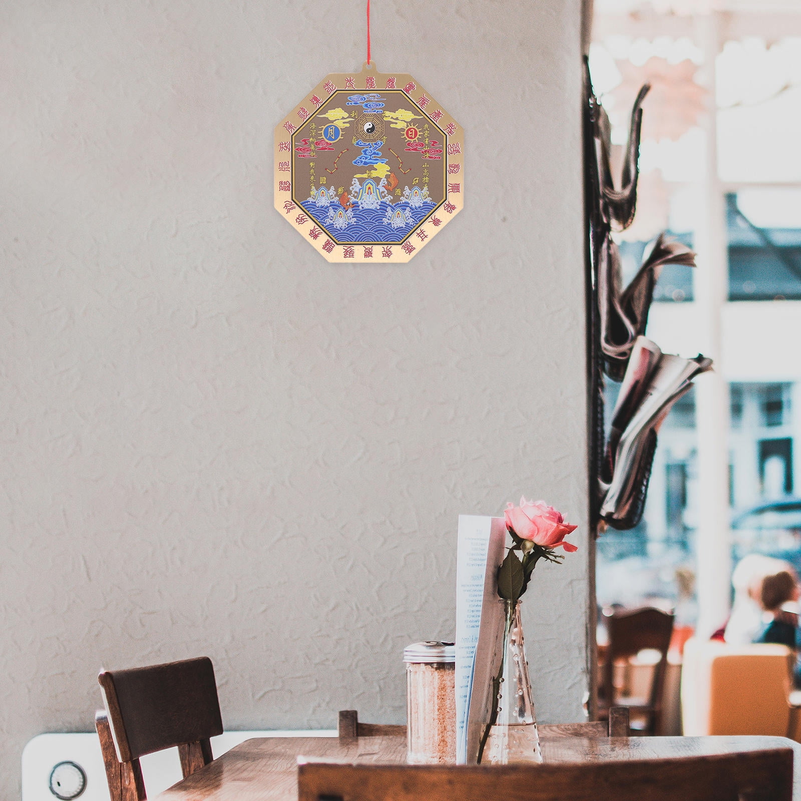 GOOHOCHY Brass Bagua Pendant Chinese Feng Shui Bagua Amulet Lucky ...