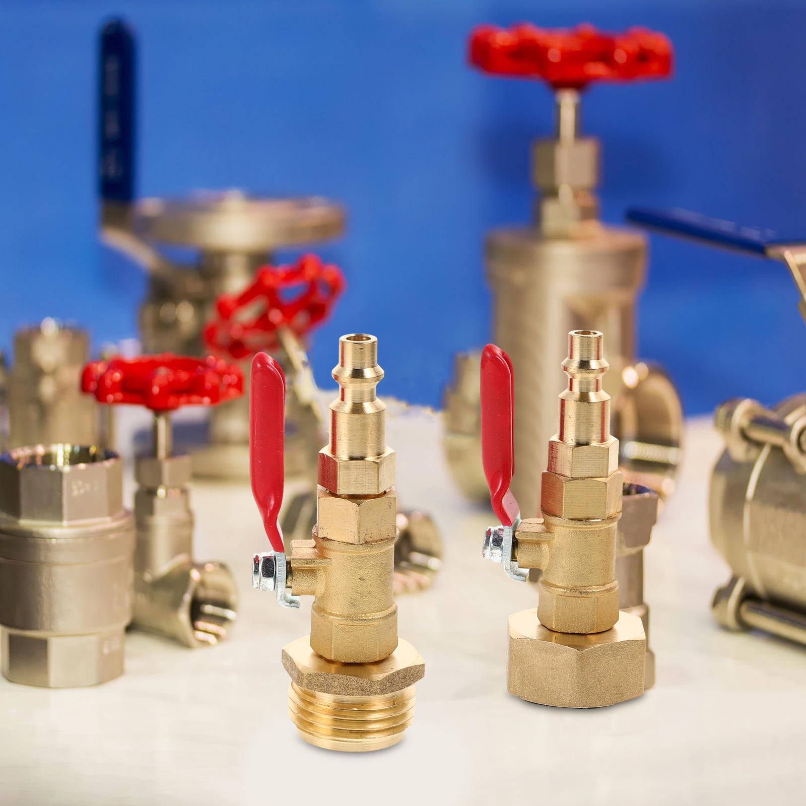 GOOHOCHY Brass RV Winterize Blowout Adapter 1/4 Quick Connect Plug and ...