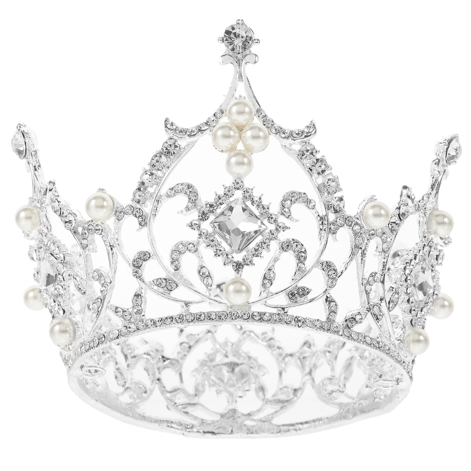 GOOHOCHY Bridal Tiara Rhinestone Crown Shape For Women Wedding 1Set ...