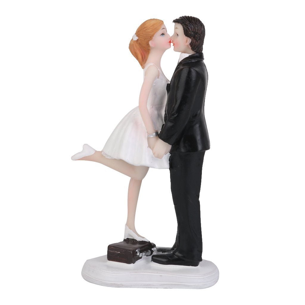 GOOHOCHY Bride and Groom Figurines Wedding Cake Decorations Bridegroom ...