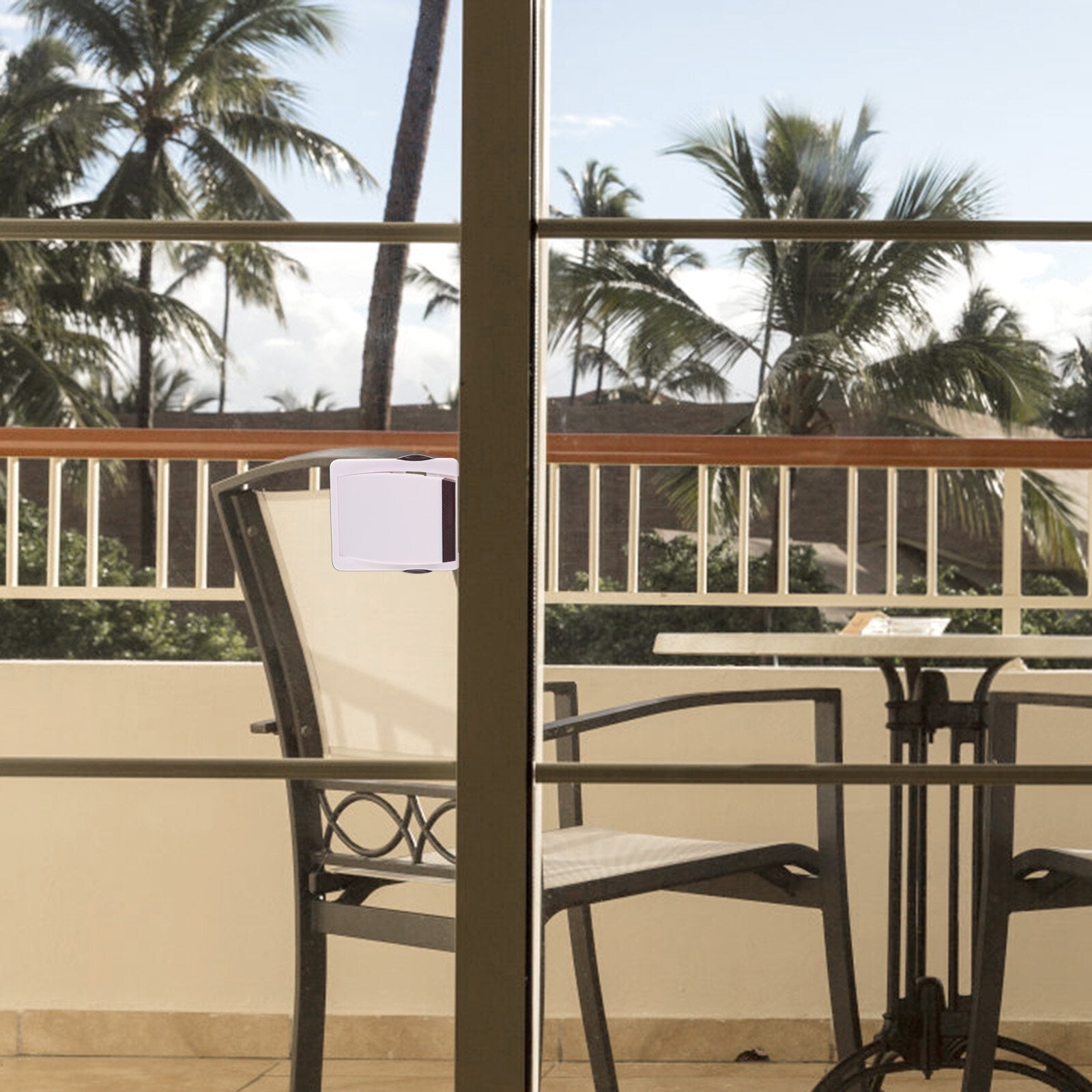 GOOHOCHY Brown Child Proof Sliding Door Lock for Windows and Doors with ...