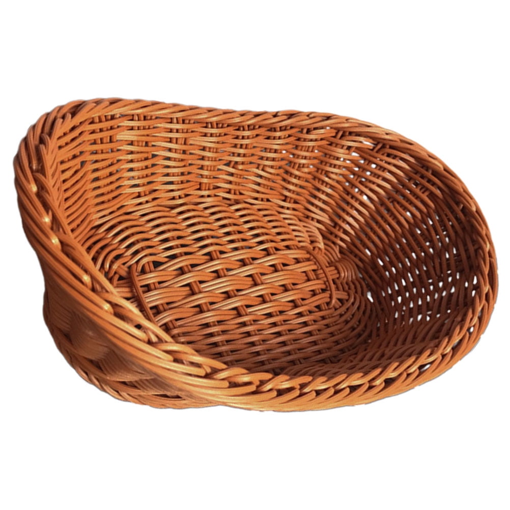 GOOHOCHY Brown Plastic Storage Basket for Home Use and Practical Fruit ...