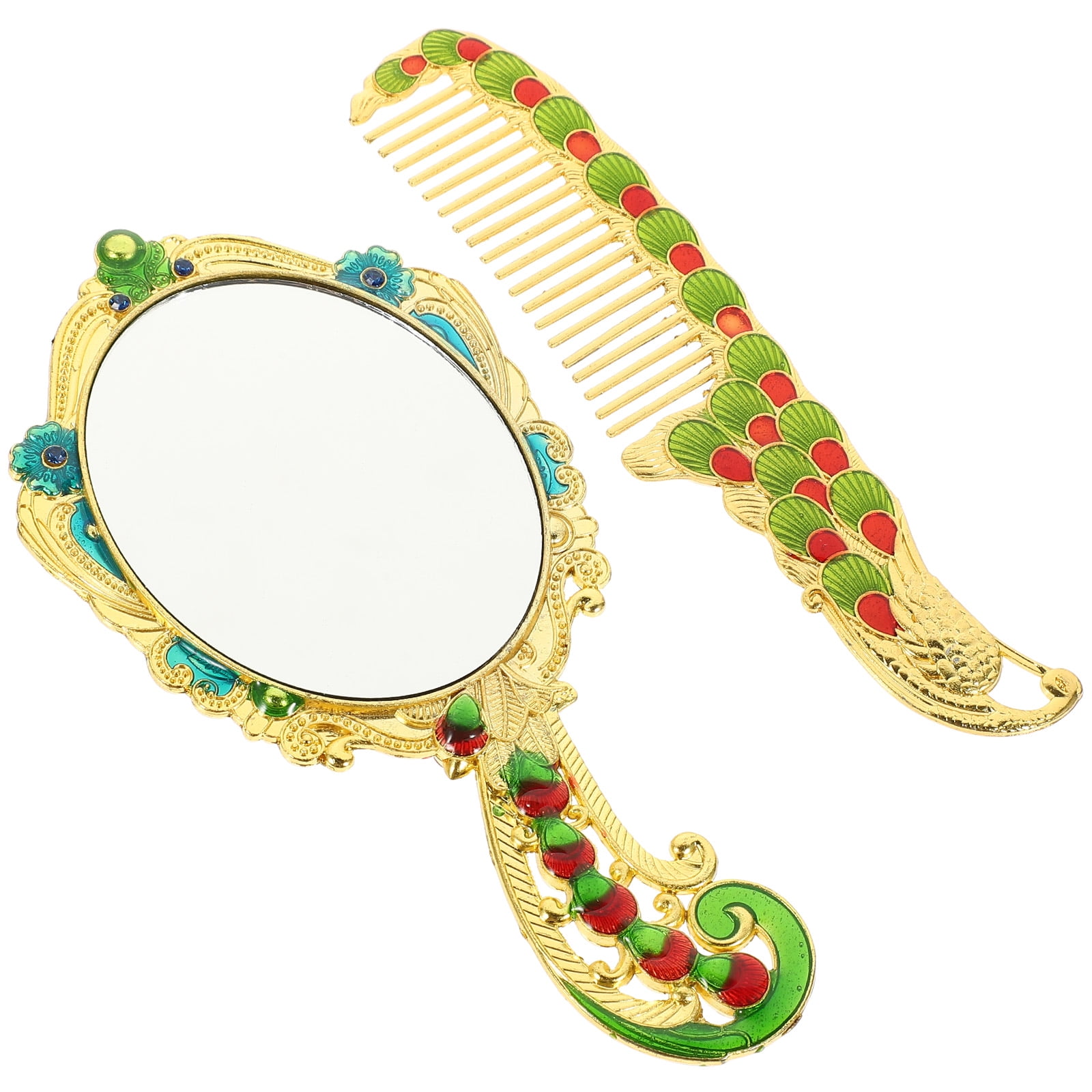GOOHOCHY Brush Cosmetic Mirror Set Elegant Mirror Miss 14.5x7x0.5cm ...
