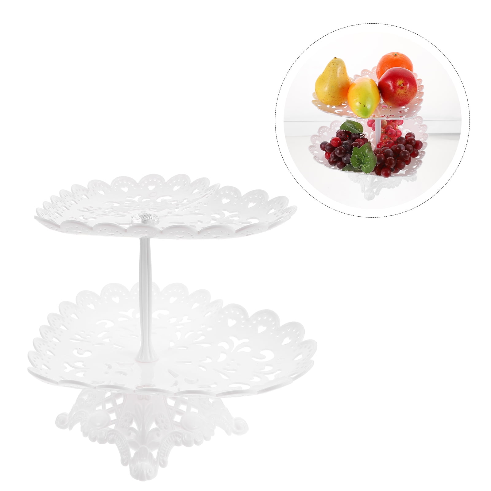 GOOHOCHY Candy Display Stands Dessert Table Tiered Cake Wedding White ...