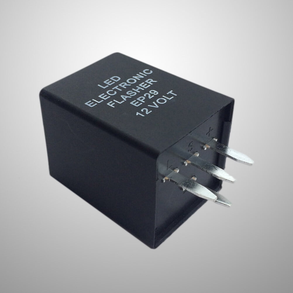 GOOHOCHY Car 4-Pin LED Flasher Relay Fix Turn Signal Equalizer (Black ...