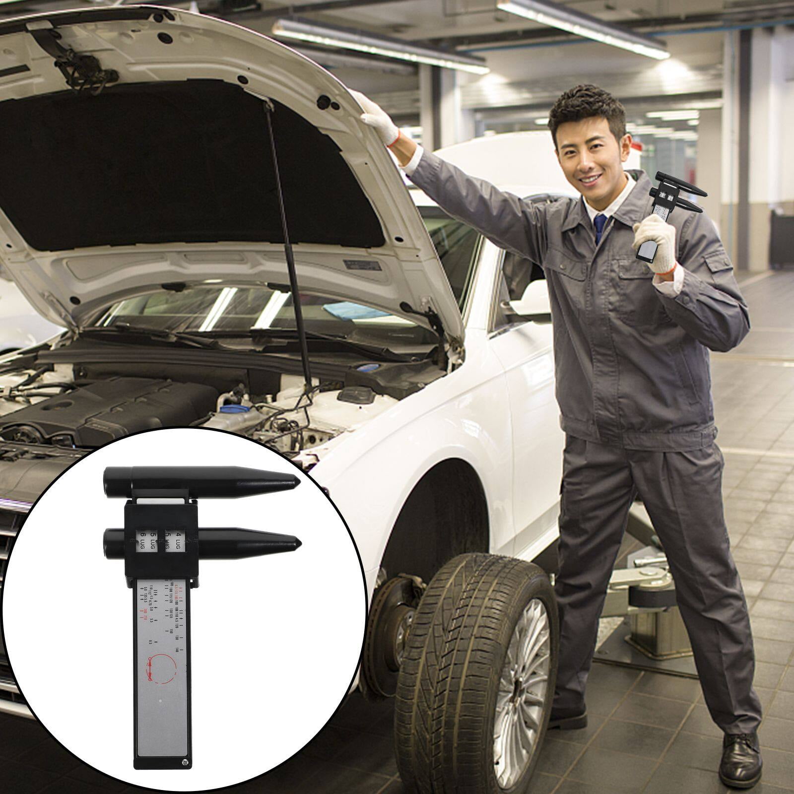 GOOHOCHY Car Wheel Rim Gauge Measurement Device for Bolt Patterns ABS ...