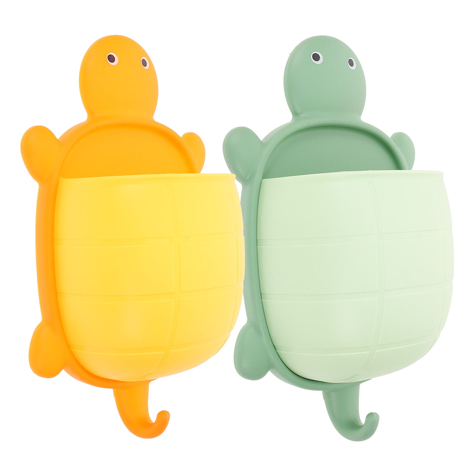 GOOHOCHY Cartoon Turtle Toothbrush Holder for Bathroom Wall Mounting ...
