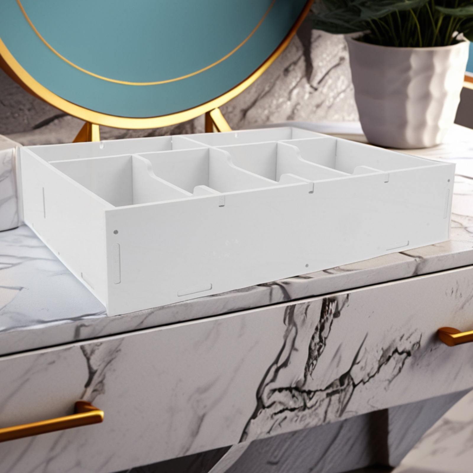 GOOHOCHY Cash Box With Dividers For Desk Money Tray Organizer For Cash ...