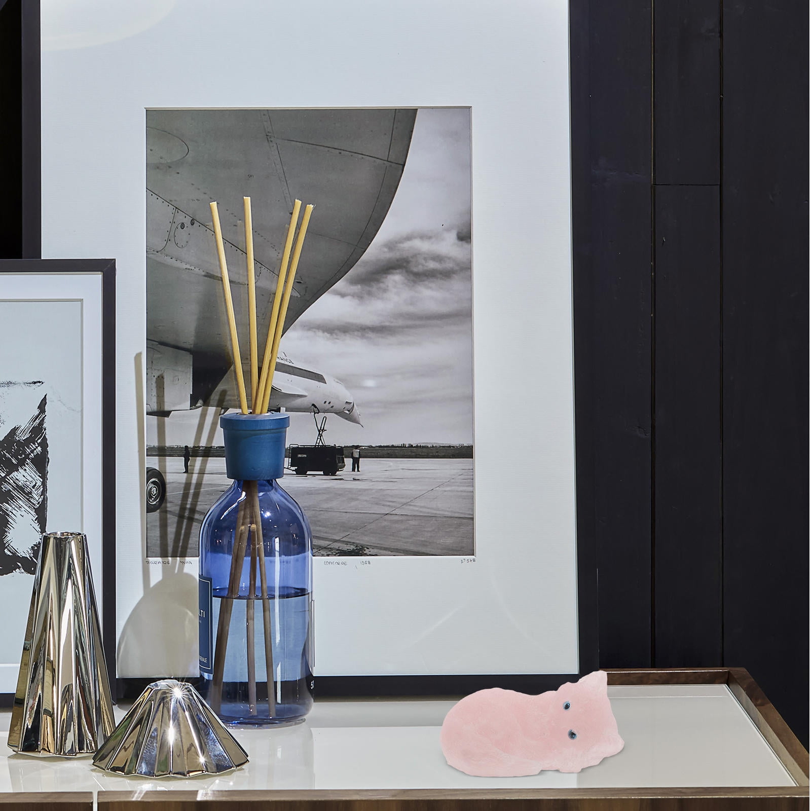 GOOHOCHY Cat Statue Dinner Table Crystal Kitten Decoration Small Kitten Sculpture Cute Cat ...