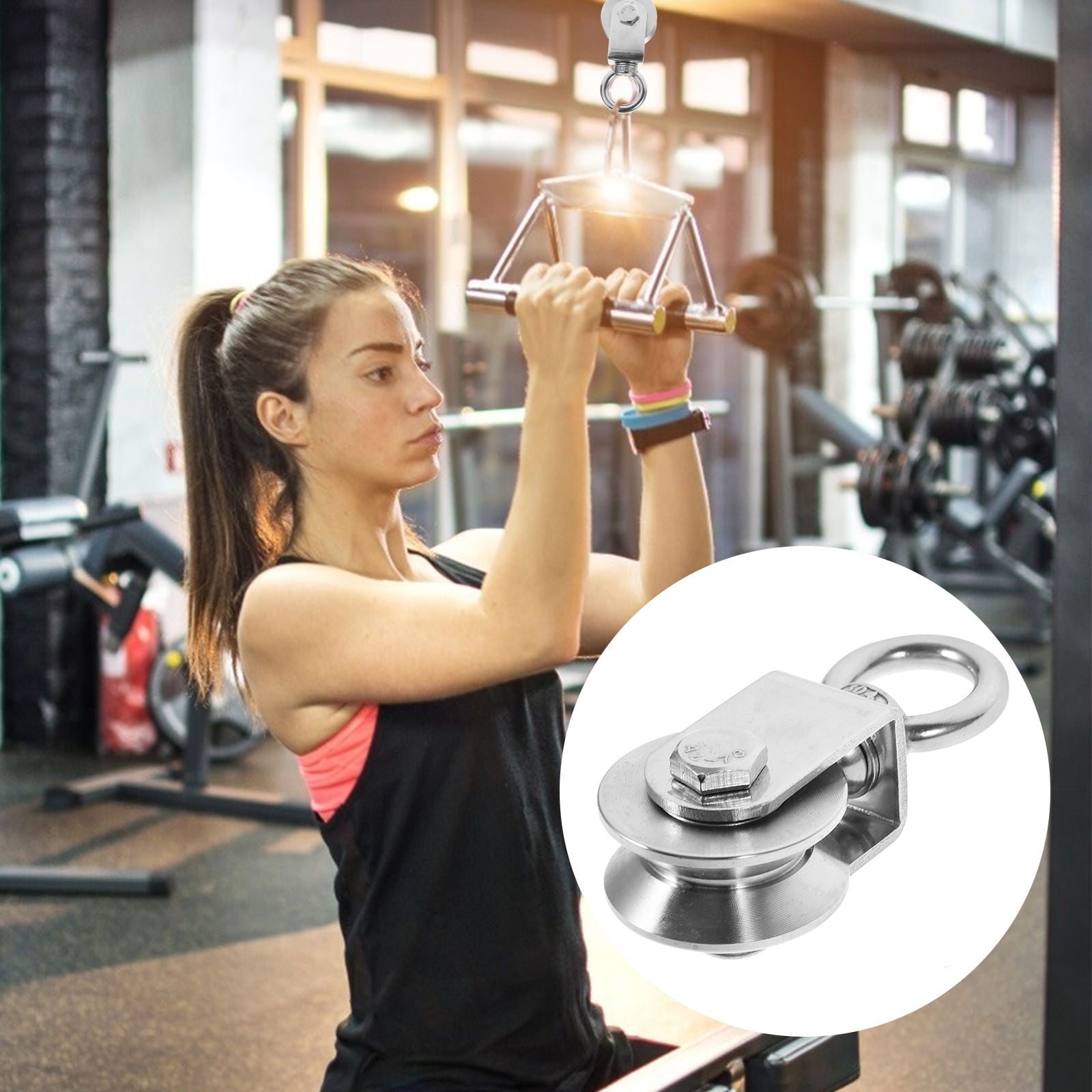 GOOHOCHY Ceiling Mount Pulley System Wheel Load Bearing Object Handling ...