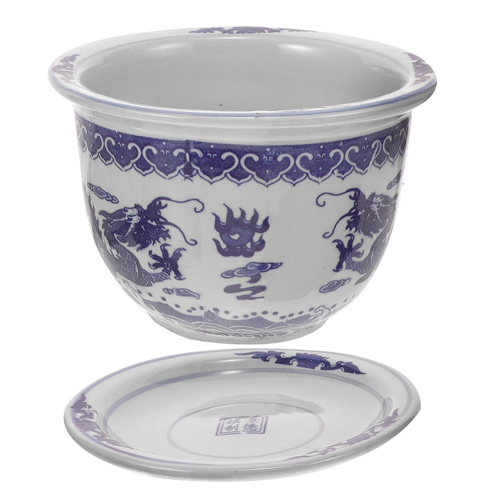 GOOHOCHY Ceramic Pots Balcony for Plants Railing Outdoor Indoor Small ...