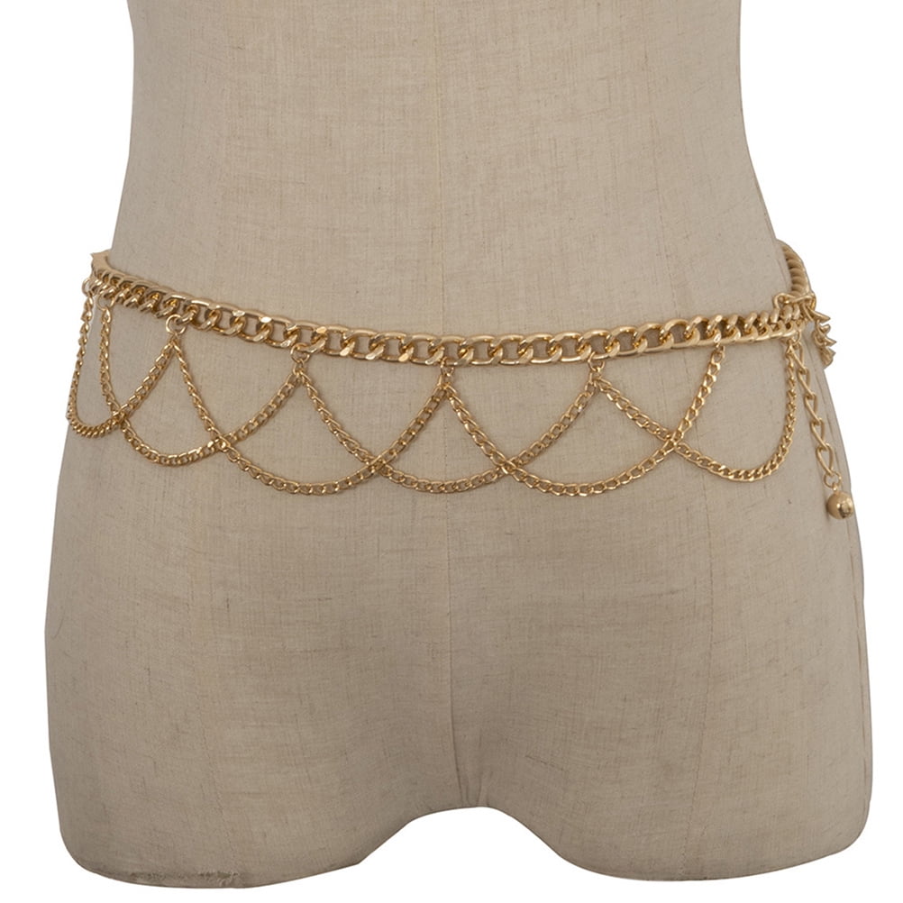 GOOHOCHY Chain U-shaped Metal Waist Eye-catching Body Retro Decoration ...
