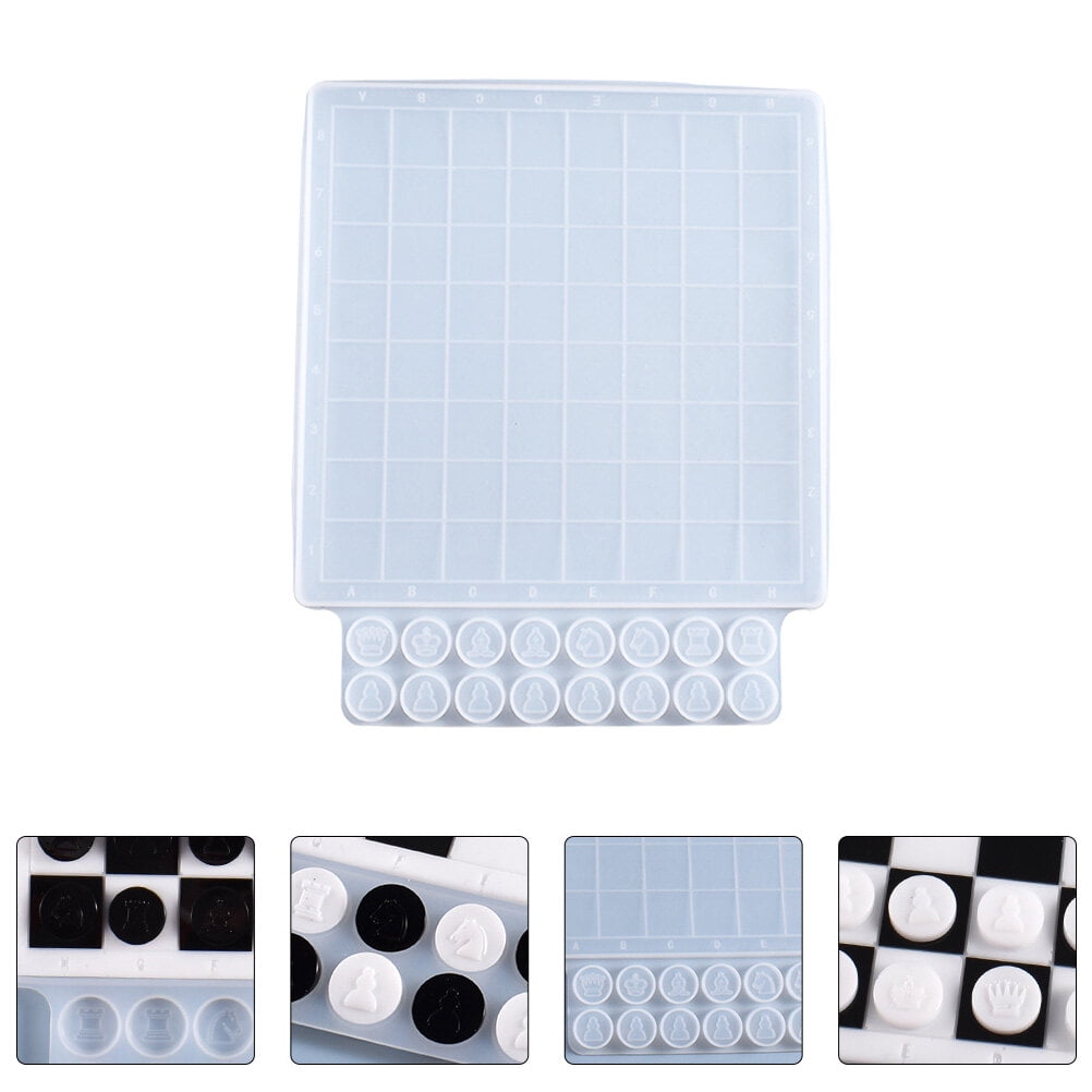 GOOHOCHY Chess Board Chess Pieces Silicone Casting Epoxy Molds For DIY ...