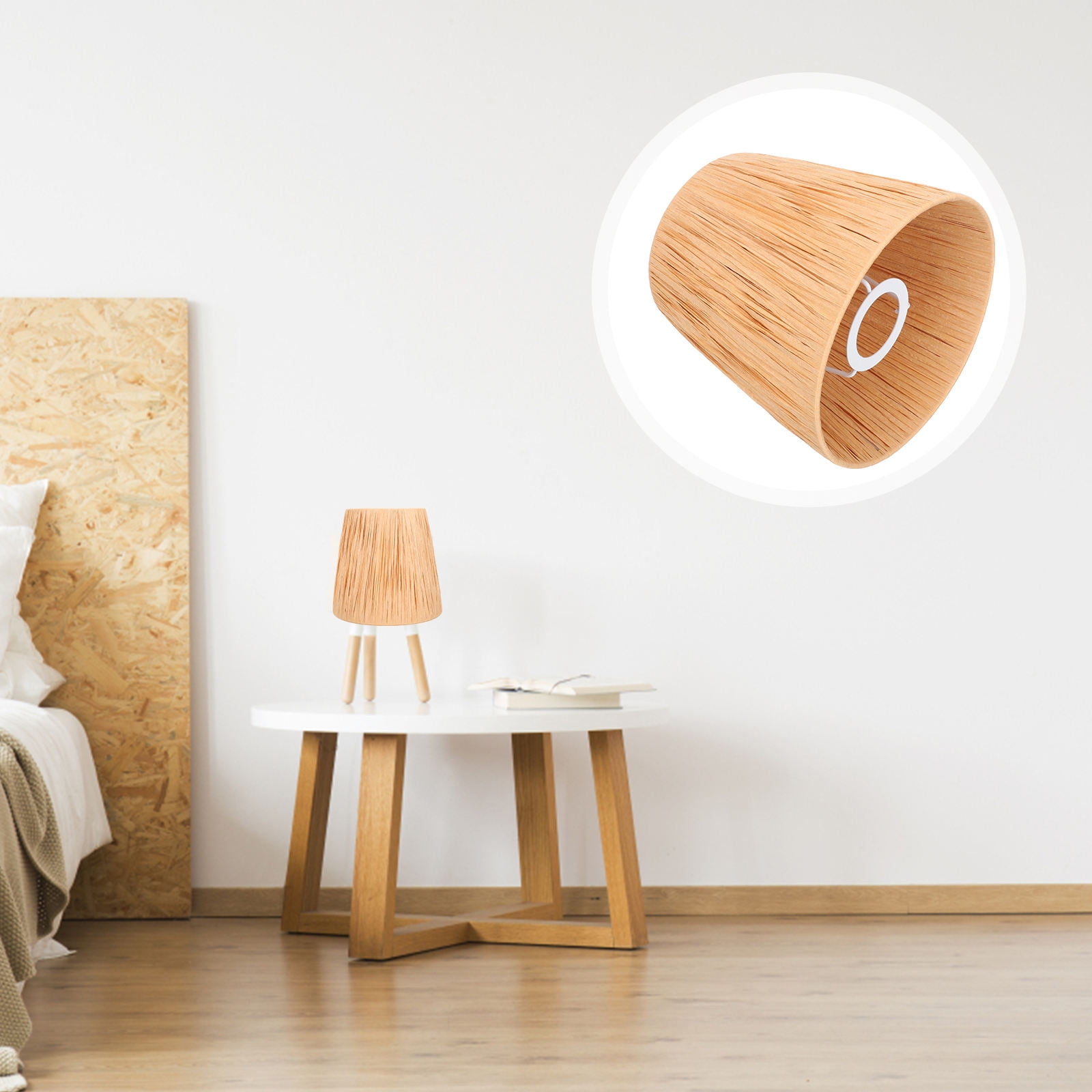 GOOHOCHY Chocolate Paper Lamp Shade for Table Lamps Softens Light and ...