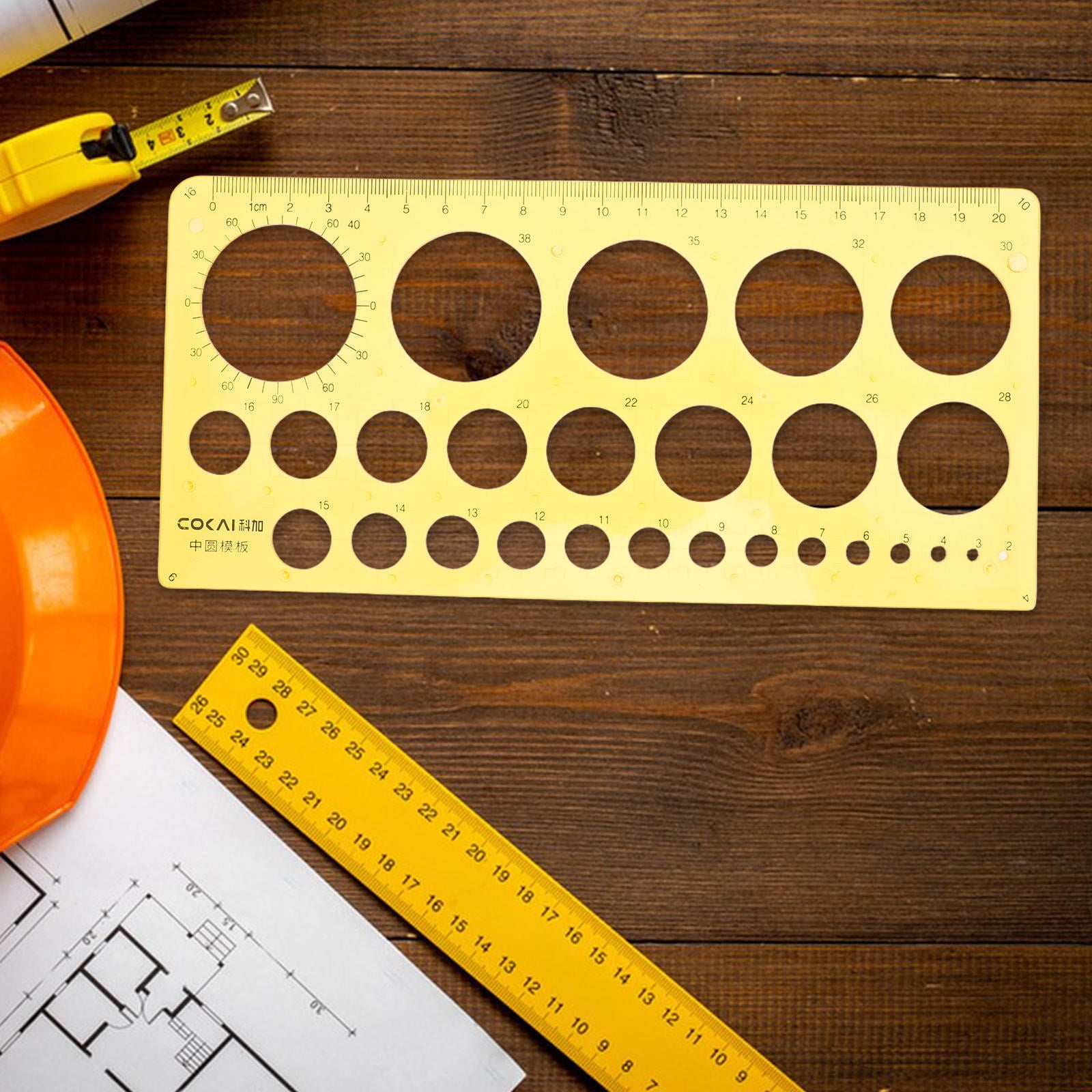 GOOHOCHY Circle Template Oval Measuring Templates Circle Guide Stencil ...