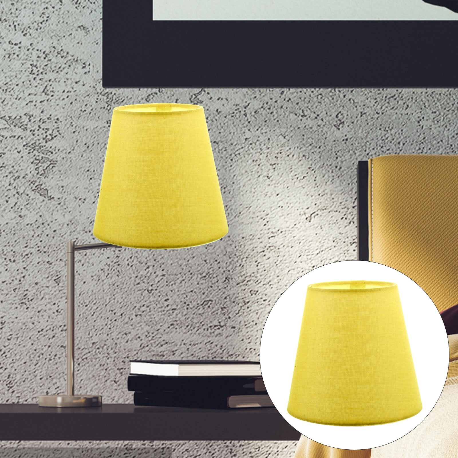 GOOHOCHY Clamp Lampshade Small Lampshades Violet Yellow Fabric ...