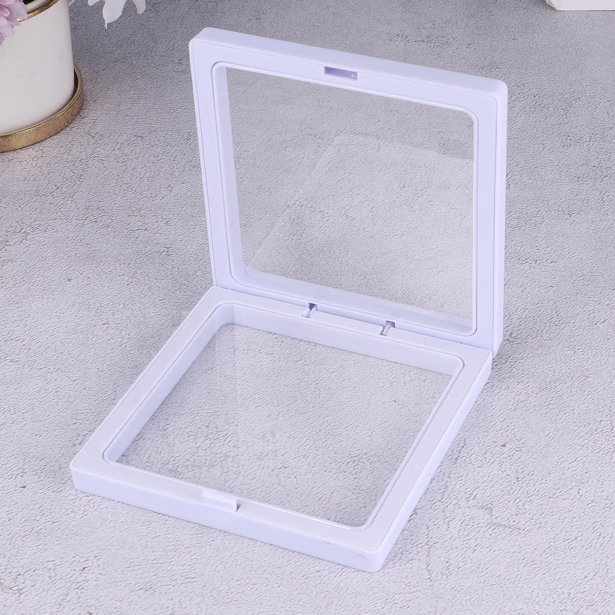 GOOHOCHY Clear Display Frame Floating Holder for Jewelry Storage Made ...