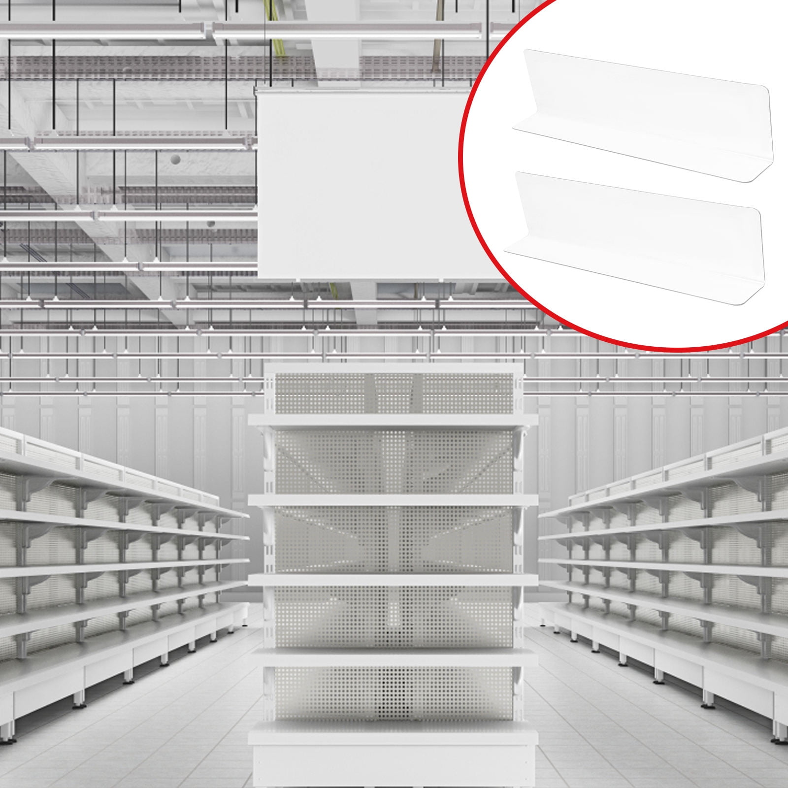 GOOHOCHY Clear PVC Shelf Dividers for Supermarket Retail Lshaped Design ...