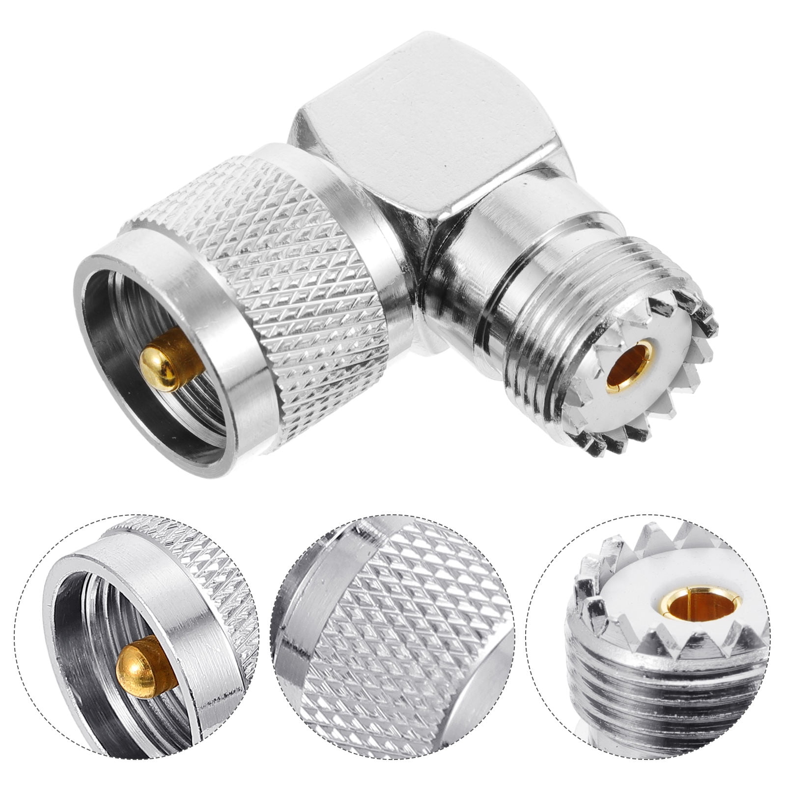 GOOHOCHY Coaxial Cable 射频连接 弯头 Degree Adapter Right Angle Connector 3 ...