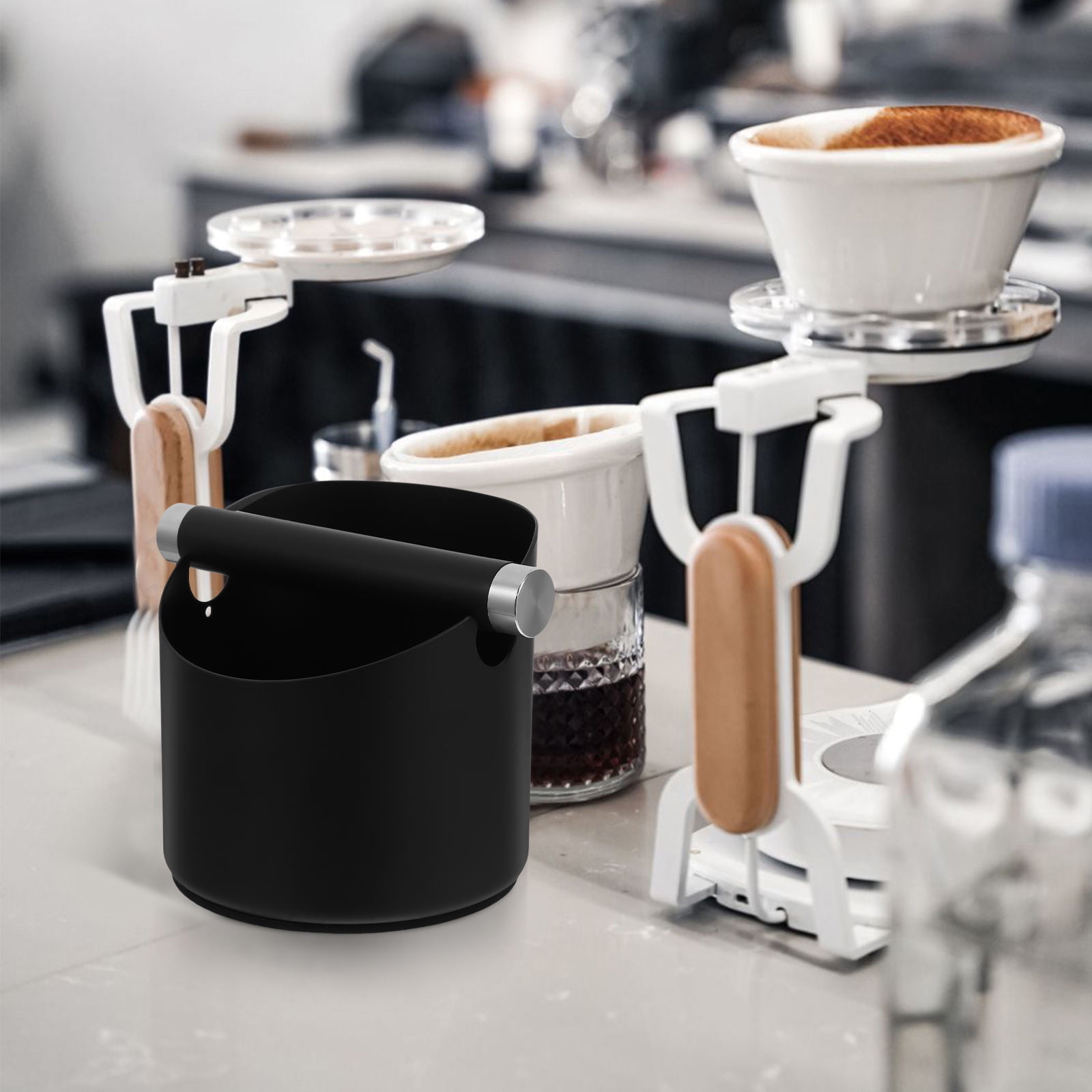 GOOHOCHY Coffee Knock Box Espresso Knock Box Espresso Dump Bin Espresso ...