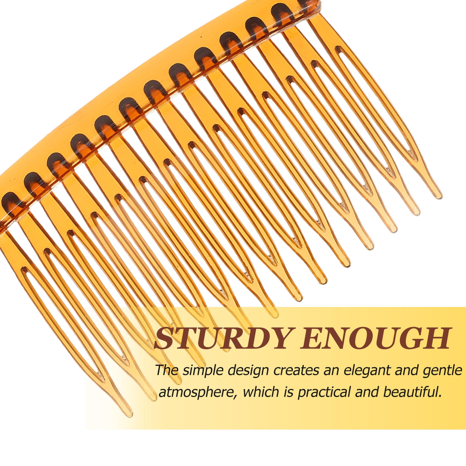 GOOHOCHY Coffee Plastic Hair Side Comb for Styling Wide Teeth Easy to ...