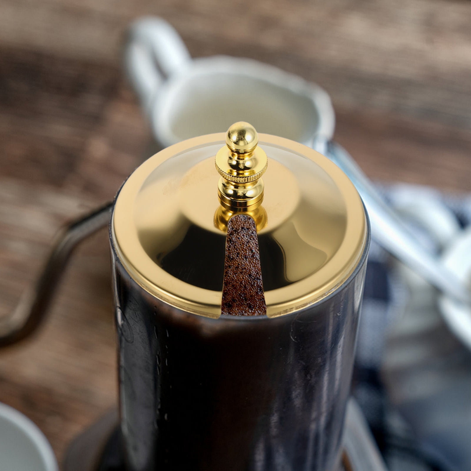 FUEENIRVA Sealing Coffee Kettle Lid Golden Stainless Steel 1Set 4In ...