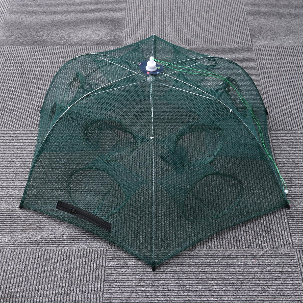 GOOHOCHY Collapsible Fishing Net Thickened Bait Cast Mesh Trap Net ...