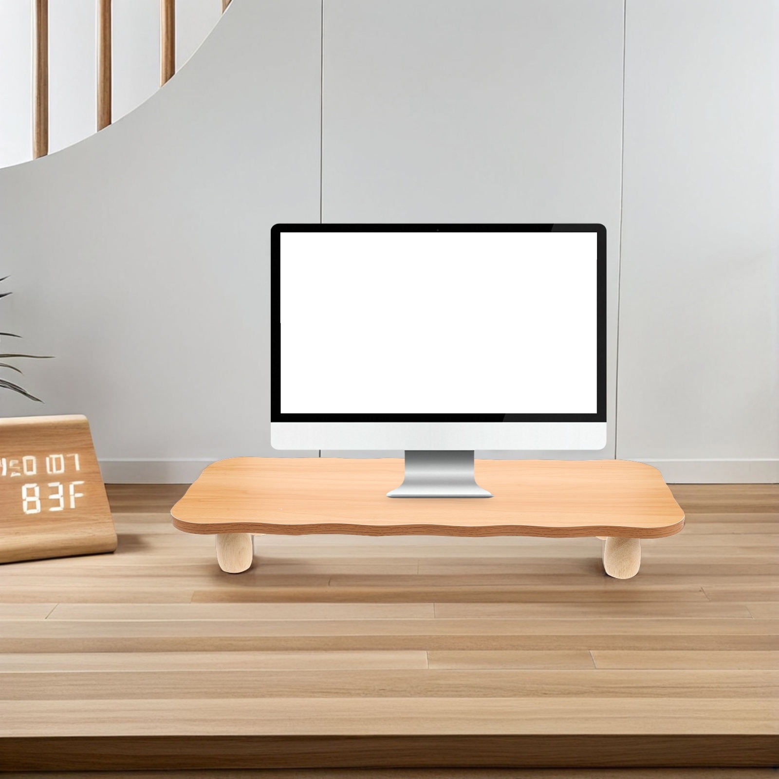 GOOHOCHY Computer Monitor Shelf Desktop Monitor Stand Riser Office ...