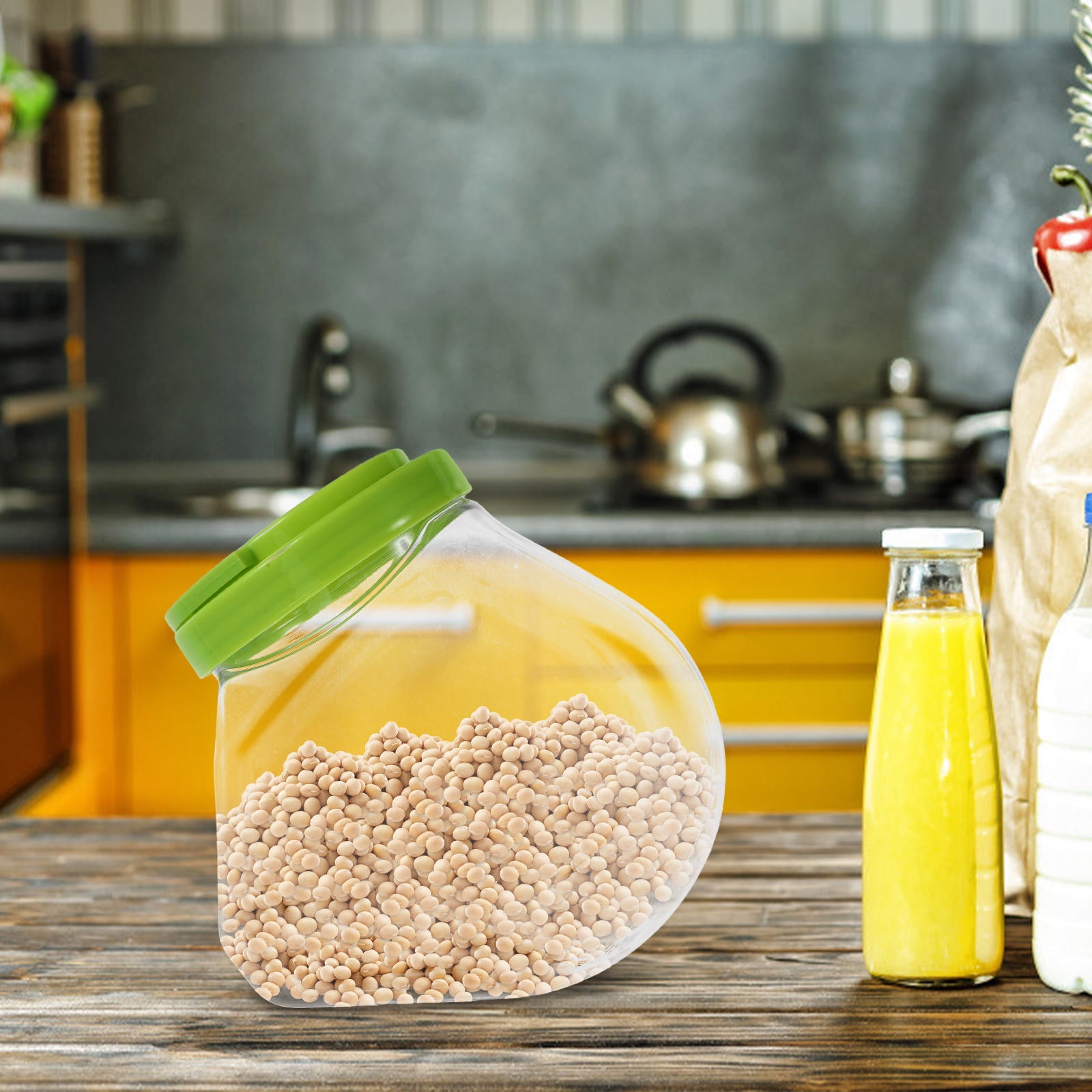 GOOHOCHY Plastic Candy Jars Clear Cookie Jars for Kitchen Counter ...