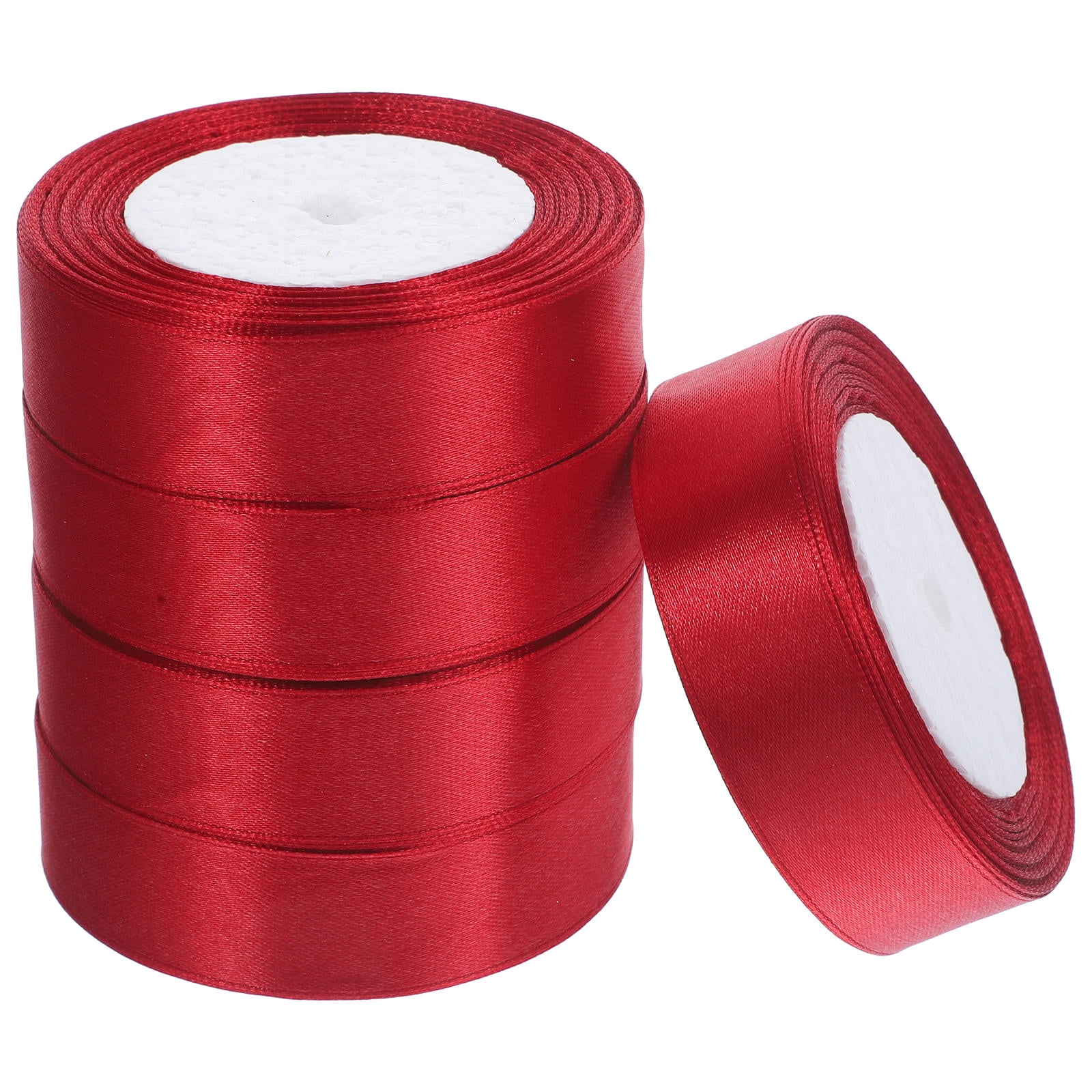 GOOHOCHY Craft Packaging Ribbons 5 Rolls Flat Double-Sided Satin ...