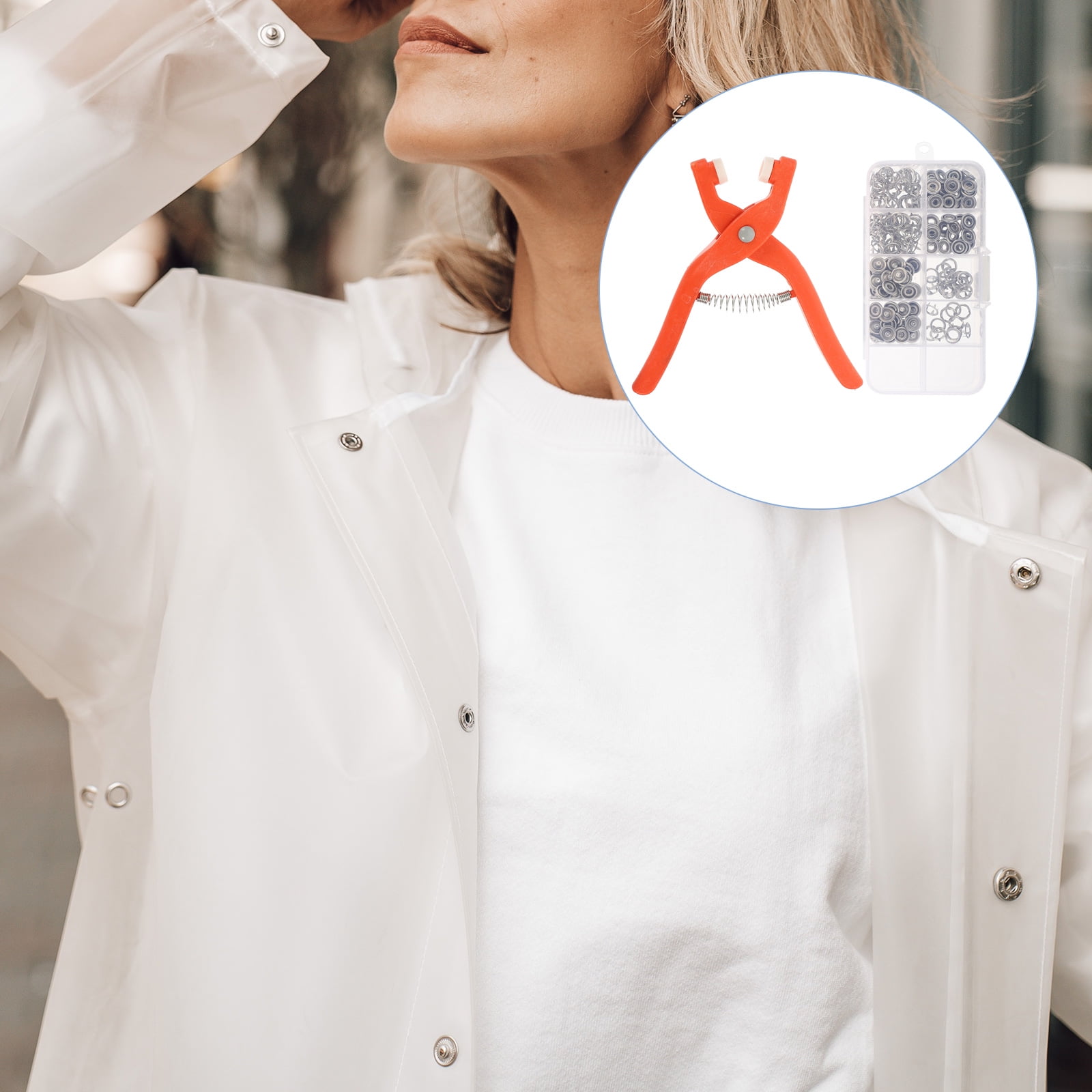 GOOHOCHY Snap Fastener Open-Ring Snaps No-Sew Button Fasteners Assorted ...